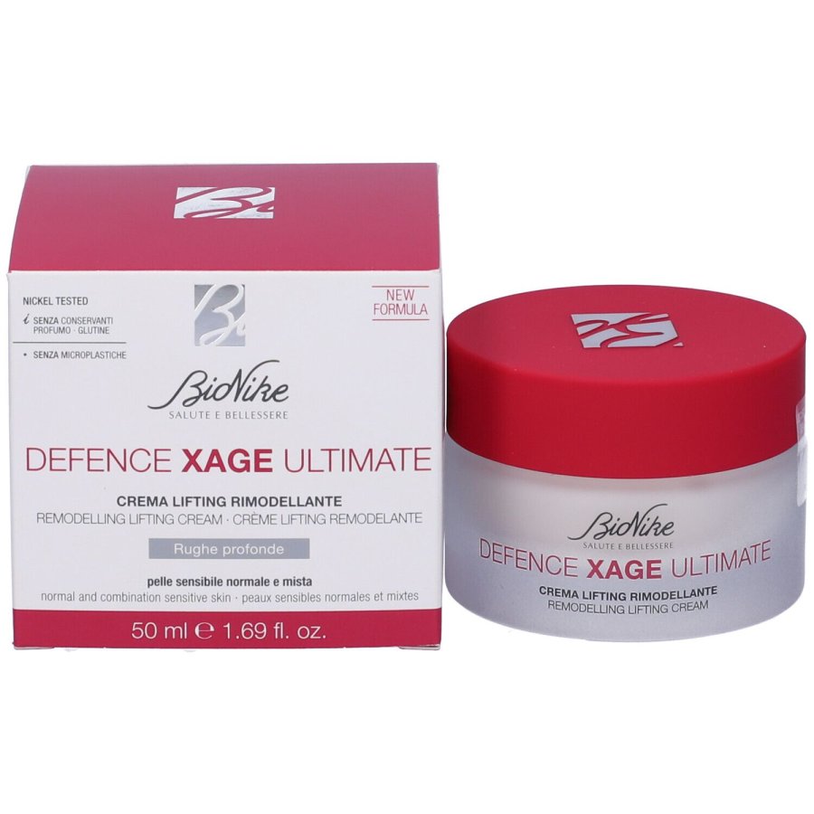 BioNike Defence Xage Ultimate, Crema Lifting Rimodellante Rughe Profonde, 50 ml